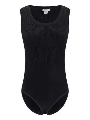 Alaïa Ribbed Bodysuit - Black