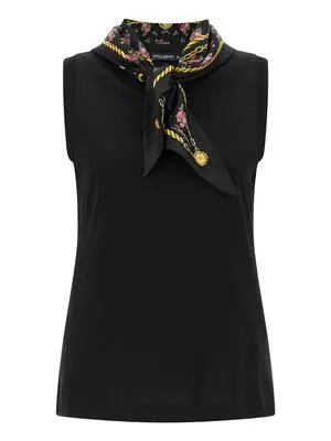 Dolce & Gabbana T-shirt With Scarf - Black
