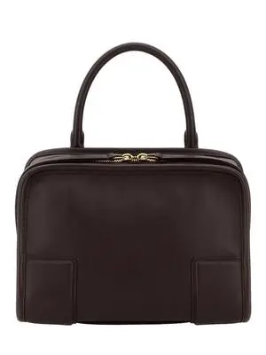 Loewe Dark Leather Small Amazona Handbag - Brown