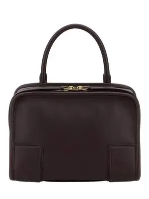 Loewe Dark Leather Small Amazona Handbag - Brown