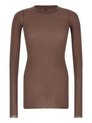 Rick Owens Rick Owens Men 'Rib Ls T' T-Shirt Purple