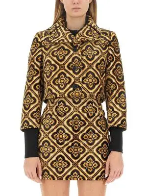 Etro ETRO Cropped Printed Jacket Multicolor