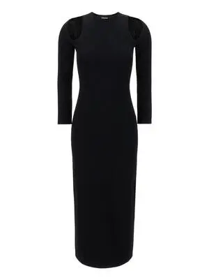 Dsquared2 Cut-out Long Sleeve Midi Dress - Multicolor