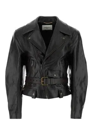 Saint Laurent Leather Jacket - Black