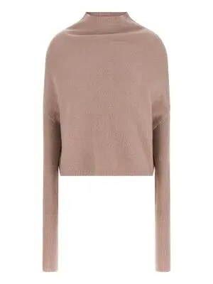 Rick Owens RICK OWENS Cashmere Blend Crater High Neck Sweater Pink