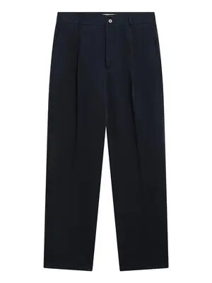 Valentino Garavani Navy Cotton Trousers - Blue