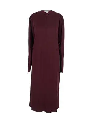 STELLA MCCARTNEY Stella Mccartney Women Bordeaux Midi Dress With Cape Sleeves And Cut-Out On The Front In Tech Fabric Woman