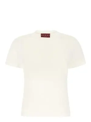 Gucci Logo Embellished Short Sleeve T-shirt - Multicolor