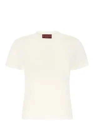 Gucci Logo Embellished Short Sleeve T-shirt - Multicolor