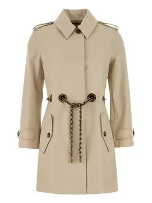 Burberry Sand Gabardine Stonehaven Trench Coat - Brown
