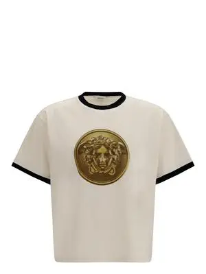 Versace Versace Men Cotton Jersey T-Shirt With Poplin Balloo Multicolor