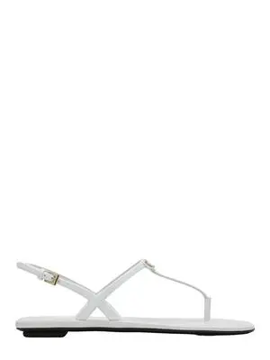 Prada Patent Leather Thong Sandals - White