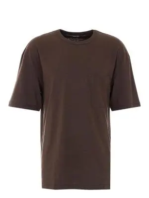 LEMAIRE Boxy Fit T-shirt - Brown