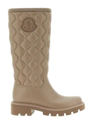 Moncler Kickstream High Rain Boots - Cream