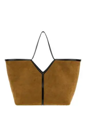 Saint Laurent Biscuit Suede Y Shopping Bag - Brown