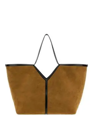 Saint Laurent Biscuit Suede Y Shopping Bag - Brown