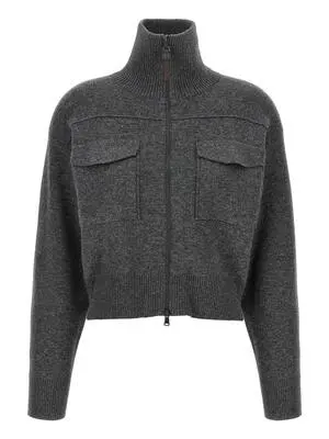 Brunello Cucinelli Wool Cardigan - Gray