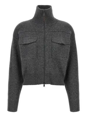 Brunello Cucinelli BRUNELLO CUCINELLI Wool Cardigan Gray