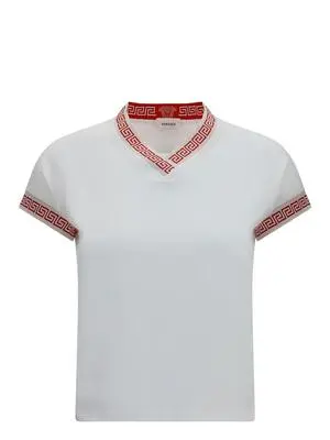 Versace T-shirt With Greca Details - White