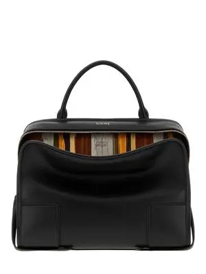 Loewe Leather Large Amazona 180 Handbag - Black