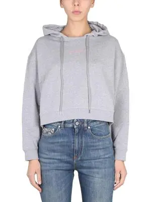 Stella McCartney Logo Embroidered Sweatshirt - Gray