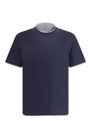 Brunello Cucinelli Cotton T-shirt - Blue