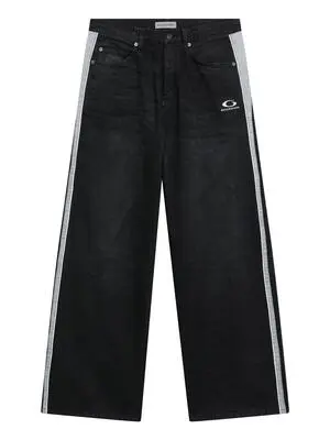 Balenciaga BALENCIAGA Denim Trousers With Contrasting Trims Brown