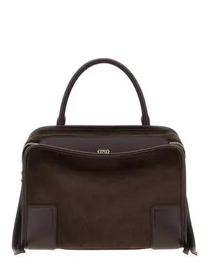 Loewe Suede Amazona 180 Handbag - Brown