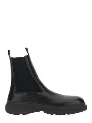 Burberry Leather Chelsea Boot - Black