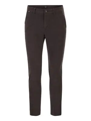 BOSS Slim Fit Stretch Cotton Chino Trousers - Brown