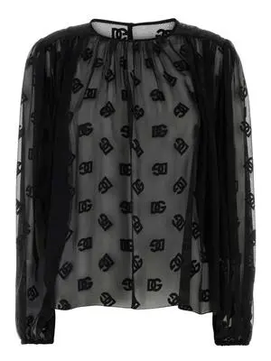 Dolce & Gabbana Organza Blouse - Black