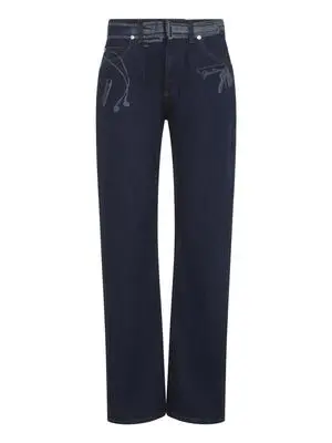 JEAN PAUL GAULTIER Cotton Jeans - Blue