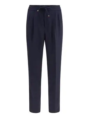 Brunello Cucinelli Virgin Wool Pants - Blue