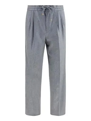 Brunello Cucinelli Virgin Wool Pants - Gray