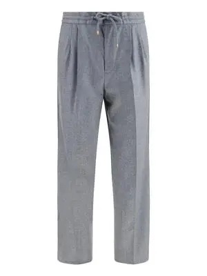 Brunello Cucinelli Virgin Wool Pants - Gray