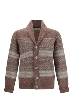 Brunello Cucinelli Cashmere And Alpaca Cardigan - Multicolor