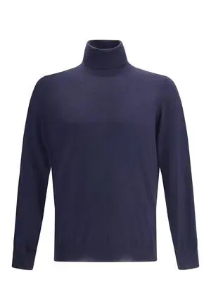 Brunello Cucinelli Wool Turtleneck Sweater - Blue