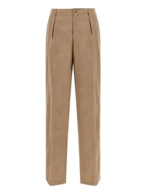 Etro Paisley Jacquard Trousers - Cream