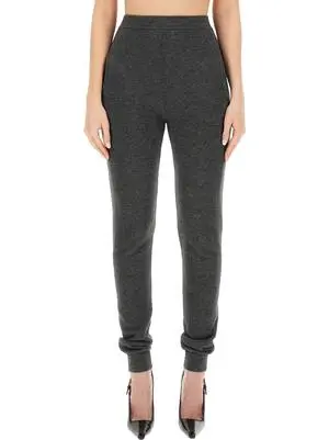 Saint Laurent High Waist Leggings - Gray