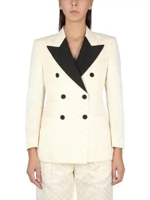 Gucci Cotton Gg Monogram Jacket - Cream