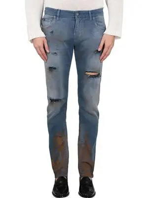 Dolce & Gabbana Skinny Fit Jeans - Multicolor