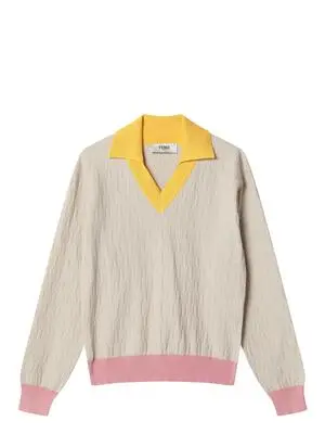 Fendi FENDI Cotton And Silk Jumper Yellow