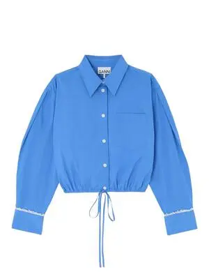 GANNI Ganni Women Organic Cotton Cropped Shirt Multicolor