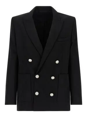 Balmain Grain De Poudre Blazer - Black