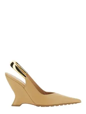 Bottega Veneta BOTTEGA VENETA Pointed Slingback Pumps Brown