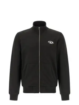 DIESEL® S-ginn-zip-iod Sweatshirt - Black