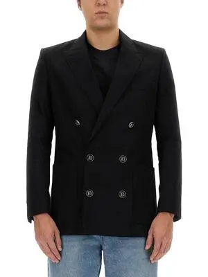 Balmain Double-breasted Jacket - Black