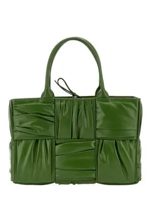 Bottega Veneta Leather Small Bow Tote Bag - Green