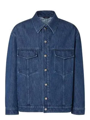 Fendi Denim Oversized Jacket - Blue