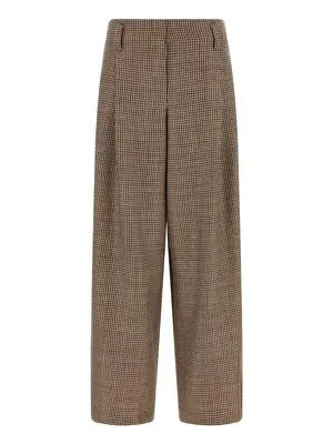 Brunello Cucinelli Lamé Trousers - Brown